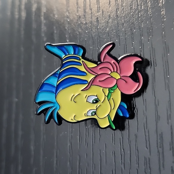 Disney | Jewelry | Disneys The Little Mermaid Flounder Inspired Enamel ...